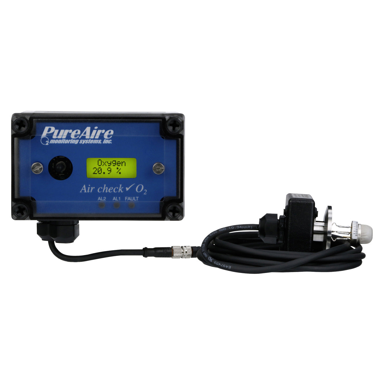PUREAIRE Monitor de oxígeno KF25, 0-25% con sensor de más de 10 años A ...