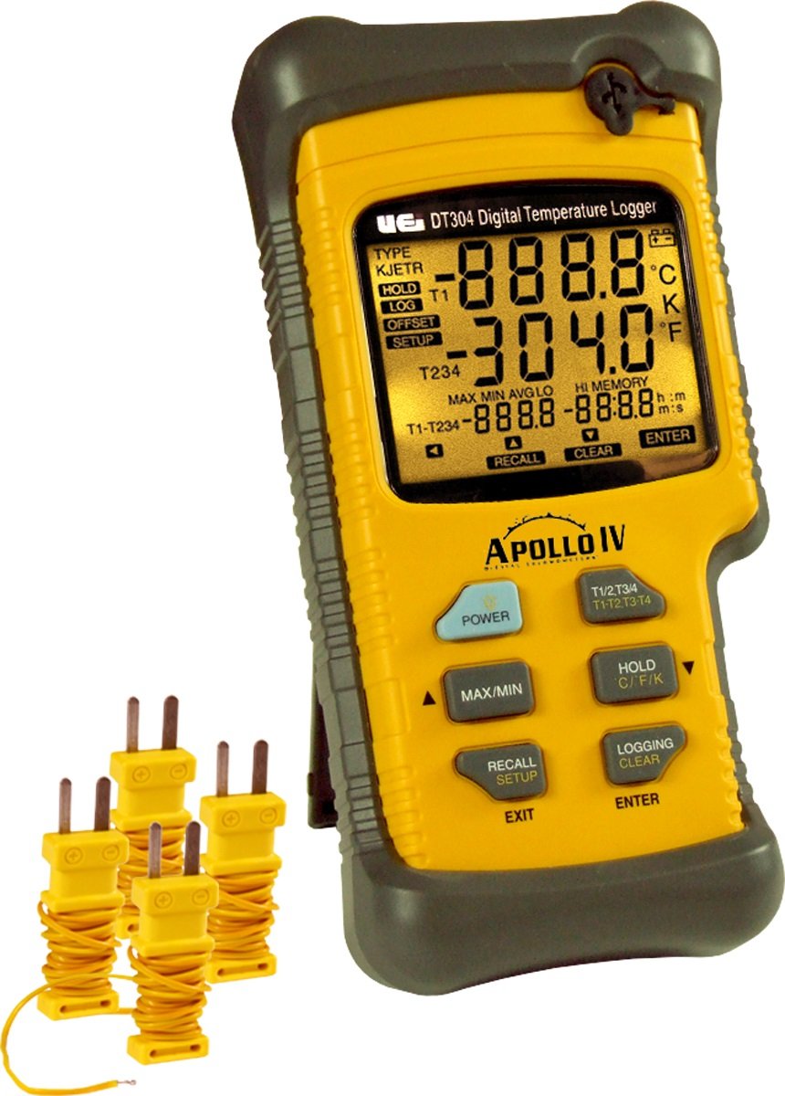 UEi Test Instruments DT304 Quad Input IP67 Termómetro digital de regis ...