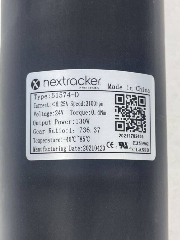 NEXTracker NX HORIZON SMART SOLAR TRACKER GEARMOTOR 24V DC for SLEW DR ...